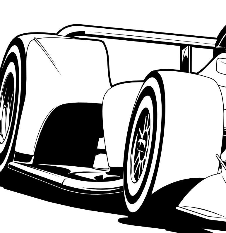 Indy 500 Race Car Indycar Highly Detailed Image in .svg .ai .eps .pdf ...