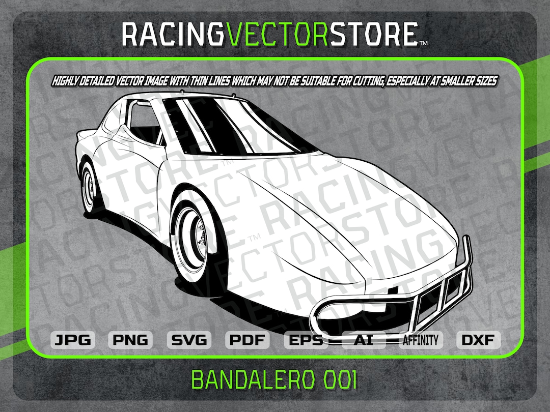 Bandalero Race Car Highly Detailed Vector Clipart Image in .svg .eps ...
