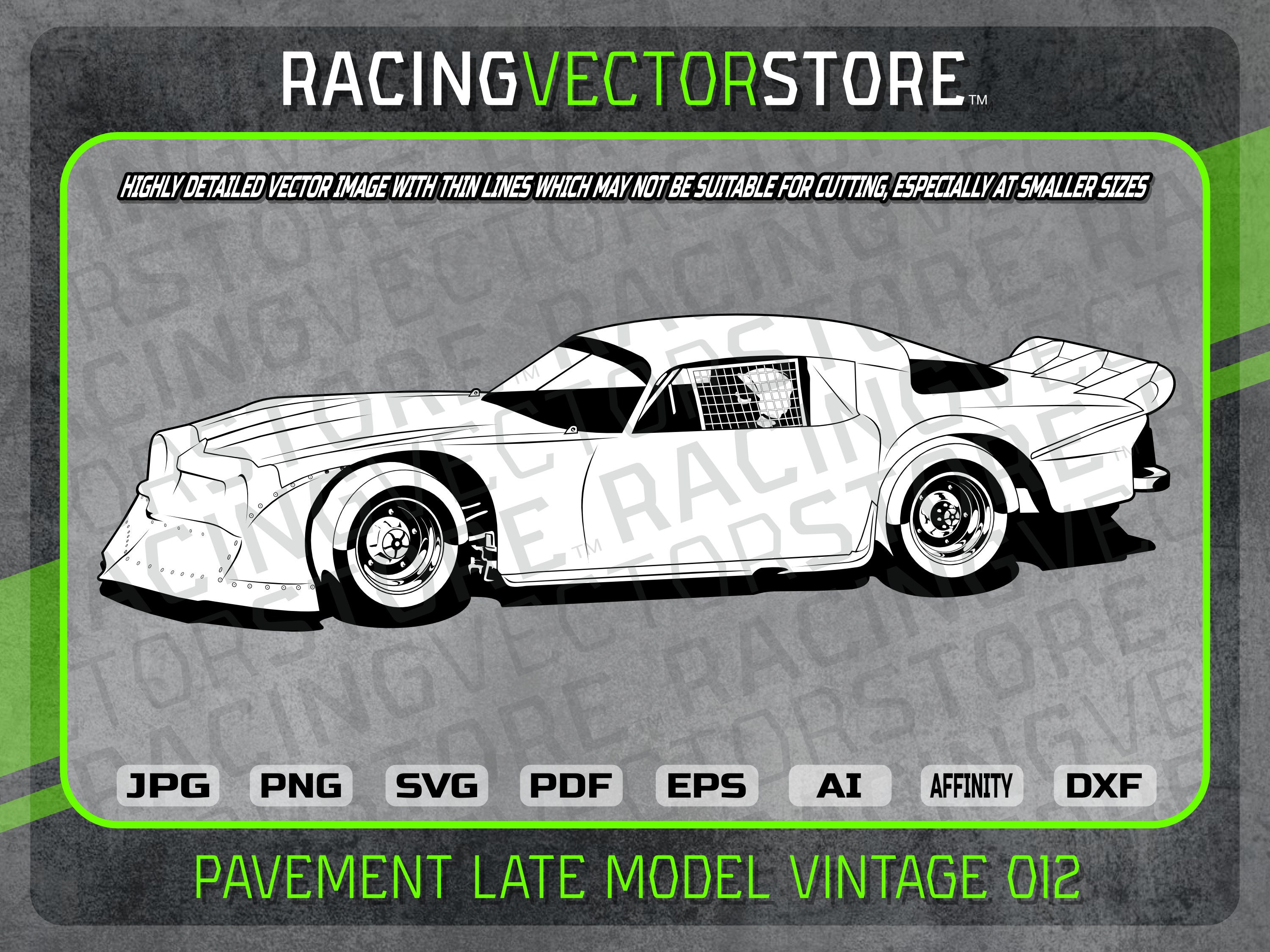 Pavement Late Model Vintage 1980's Race Car Highly Detailed Image in ...