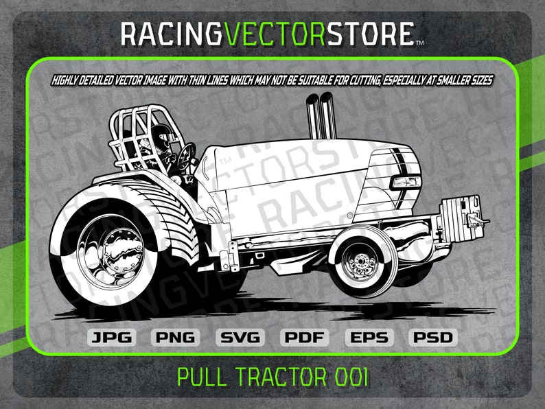 Pulling Tractor Highly Detailed Image in .svg .ai .eps .pdf .png .jpg ...