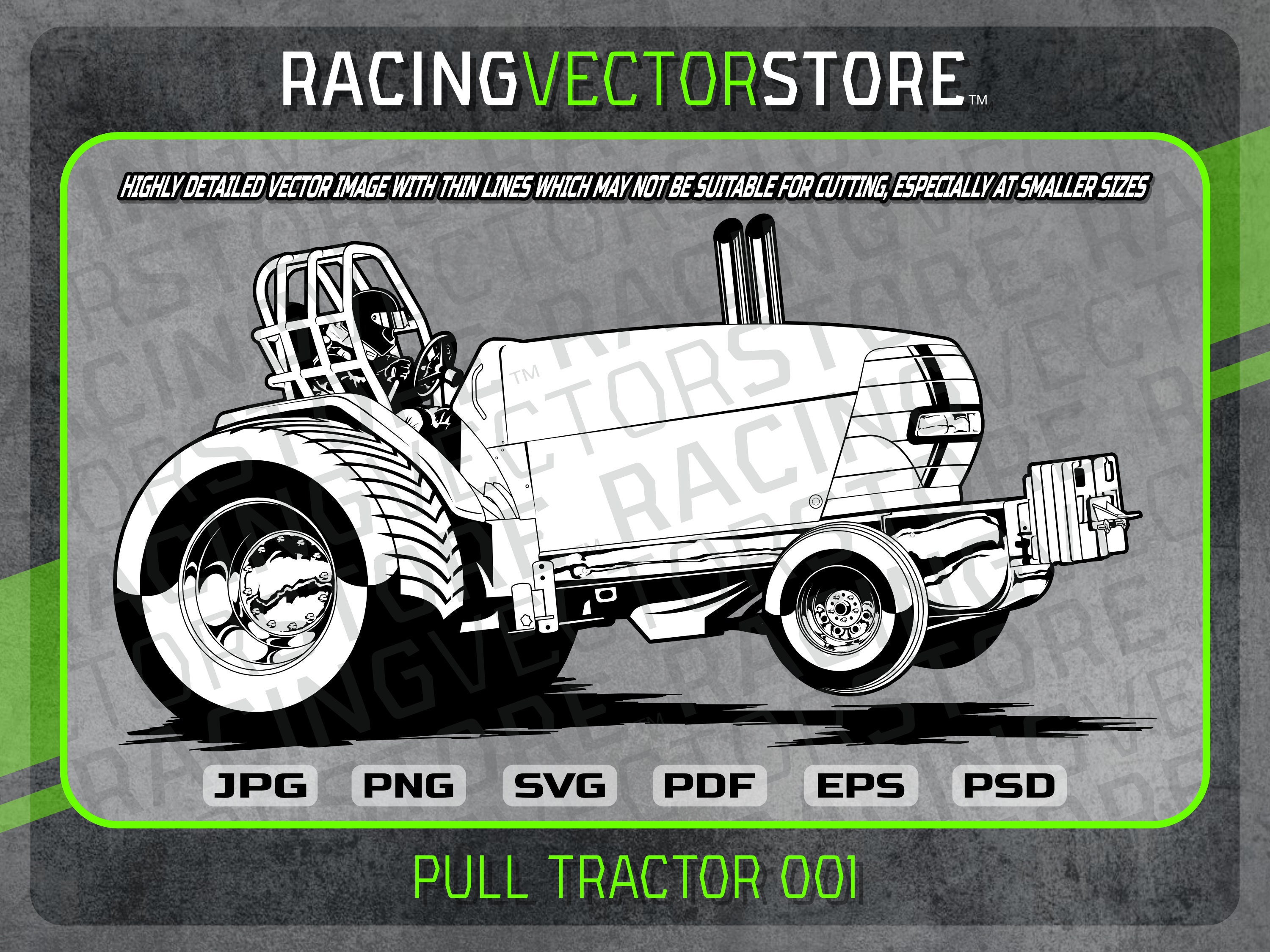 Pulling Tractor Highly Detailed Image in .svg .ai .eps .pdf .png .jpg ...