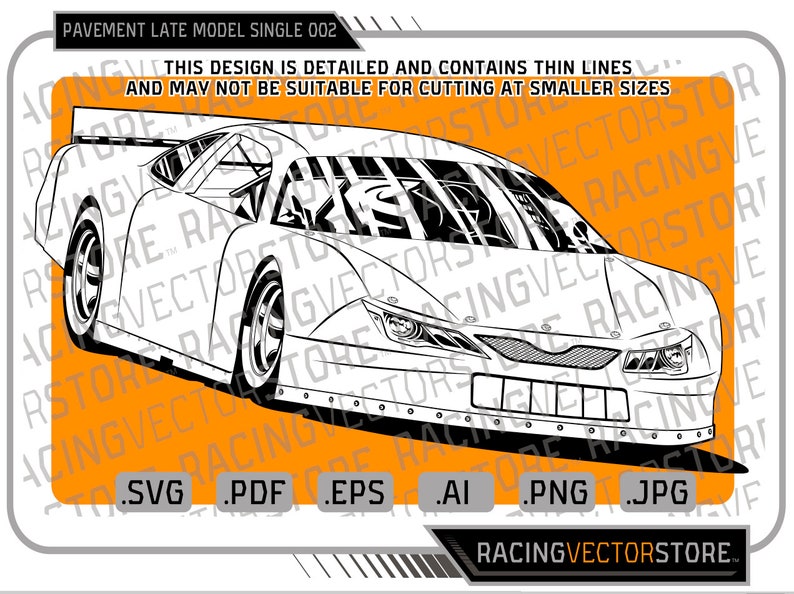 Pavement Late Model Race Car Highly Detailed Image in .svg .ai .eps ...