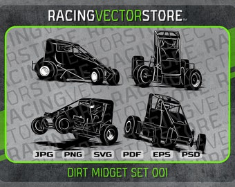 Midget Race Car Svg - Etsy