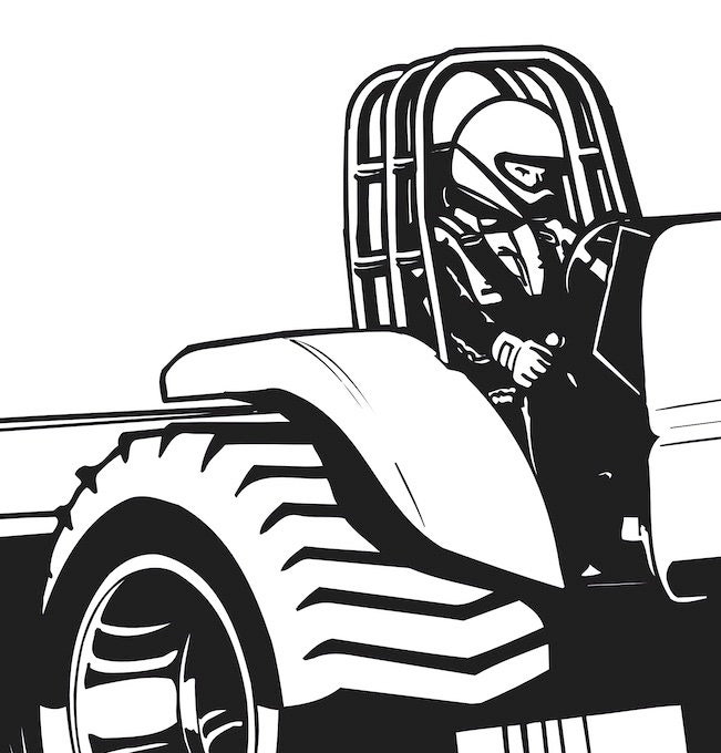 Pulling Tractor Highly Detailed Vector Clipart Image in .svg .eps .pdf ...