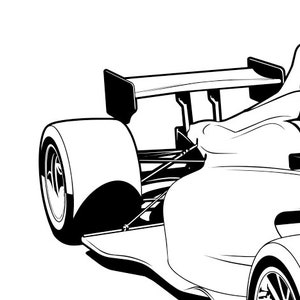 Indycar Indy Lights Race Car Highly Detailed Image in .svg .ai .eps ...