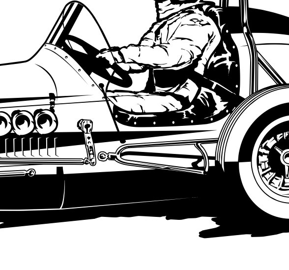 Dirt Track Sprint Car Vintage 1960's Race Car Highly Detailed Vector ...