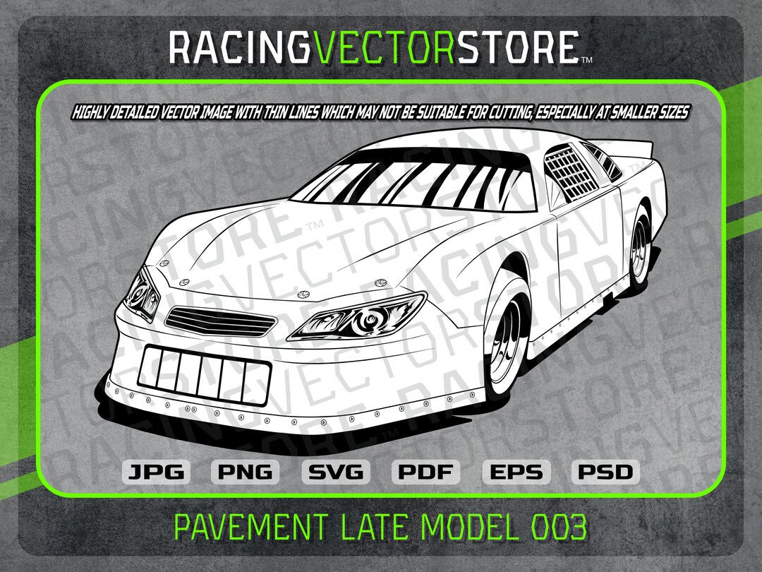 Pavementt Late Model Highly Detailed Image in .svg .ai .eps .pdf .png ...