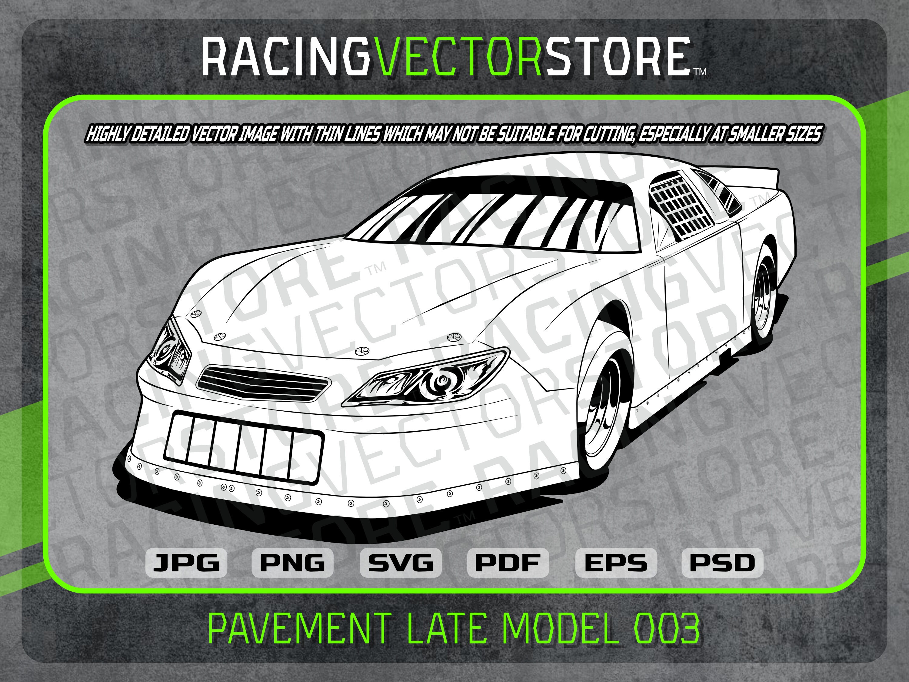 Pavementt Late Model Highly Detailed Image in .svg .ai .eps .pdf .png ...