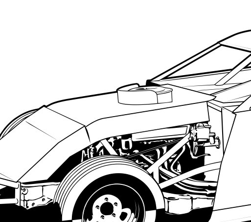 Dirt Track Modified Vintage 2000's Race Car Highly Detailed Image in ...