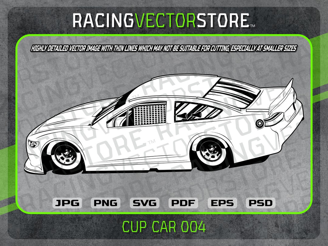 NASCAR Cup Race Car Highly Detailed Vector Clipart Image in .svg .ai ...