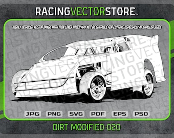 Dirt Hornet 4 Cylinder Race Car Highly Detailed Image in .svg - Etsy