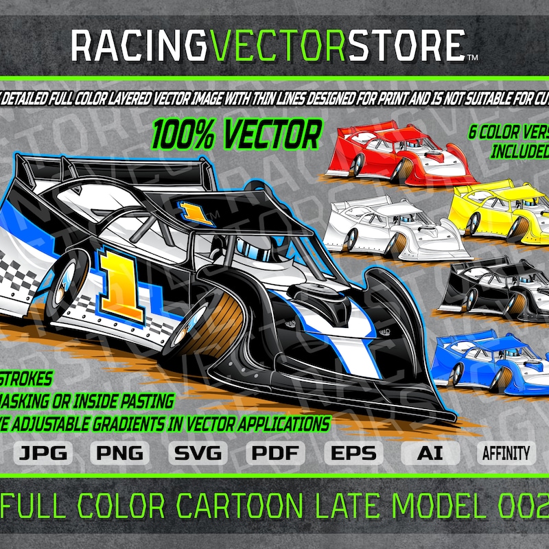Dirt Late Model Template - Etsy