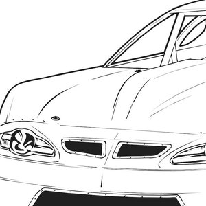 Dirt Track Street Stock Race Car Highly Detailed Vector Image in .svg ...