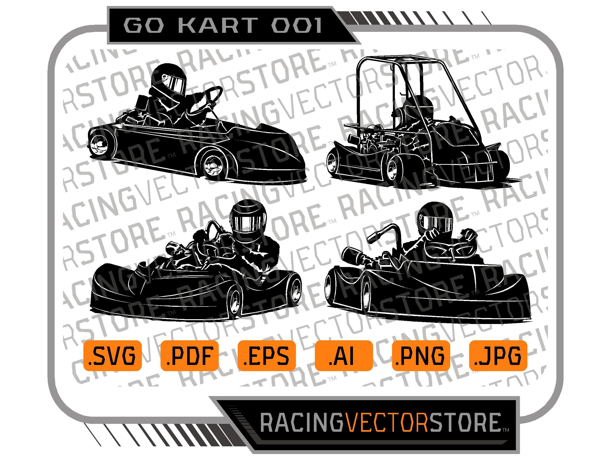 Go Kart Racing Vector Clipart Images in .svg .ai .eps .png .jpg .pdf ...