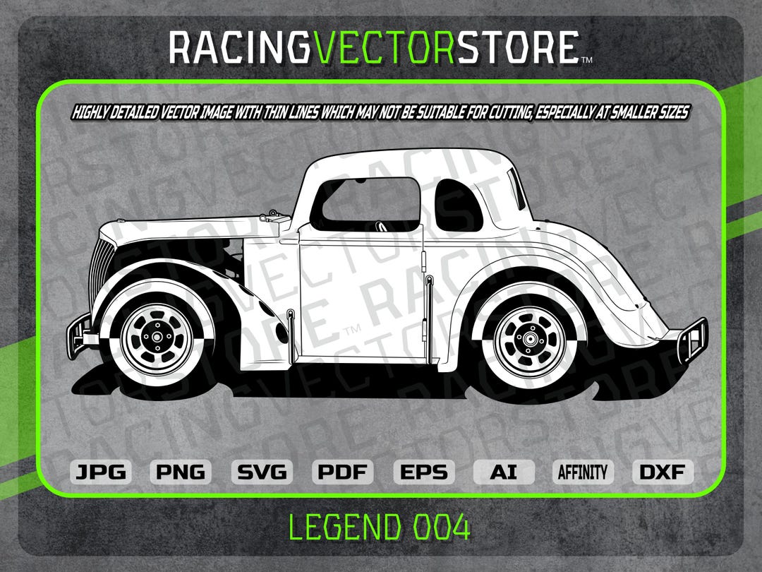 Legend Race Car Highly Detailed Vector Clipart Image in .svg .eps .pdf ...
