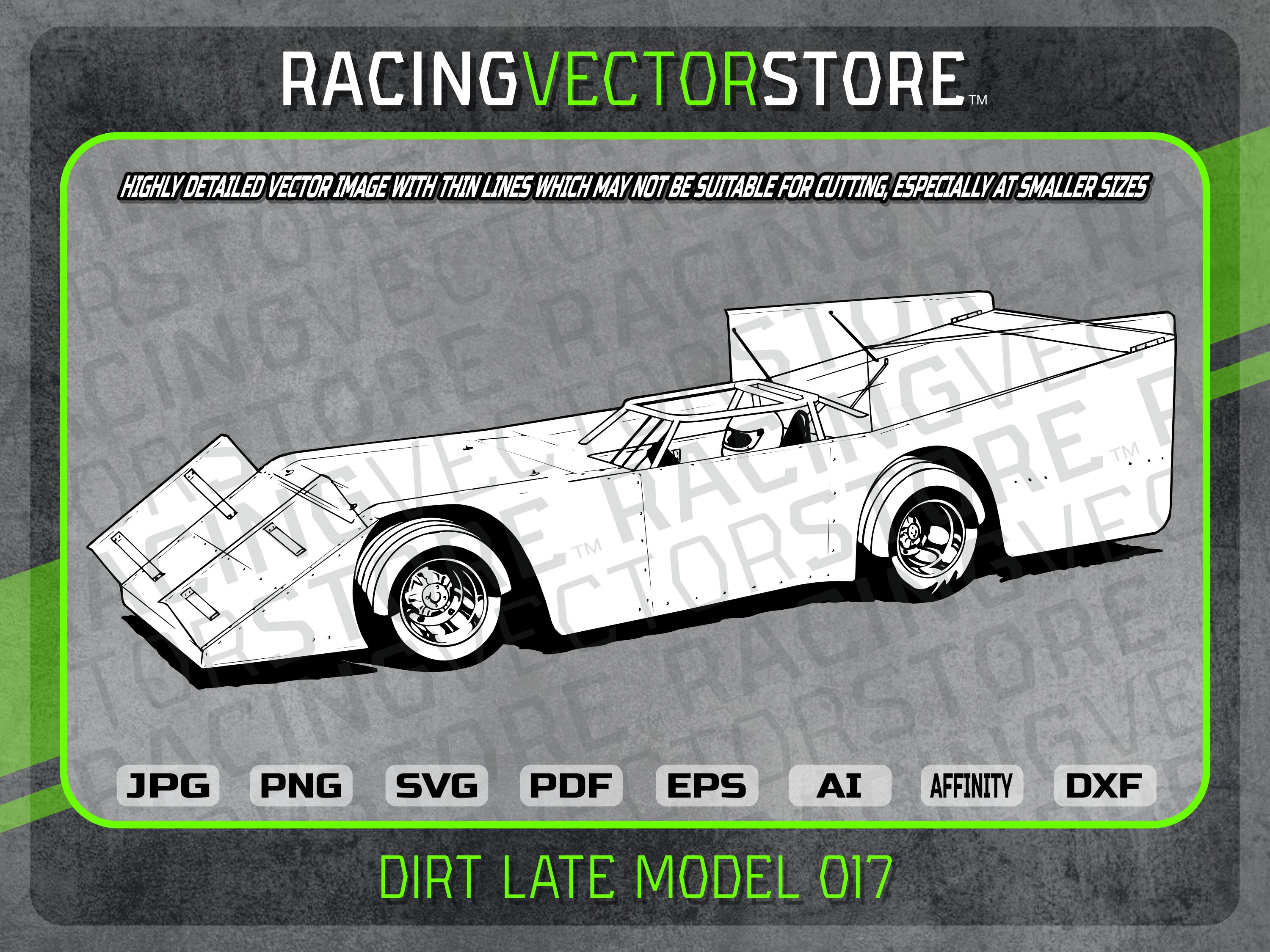 Dirt Late Model Wedge Vintage 1980's Race Car Highly Detailed Image in ...