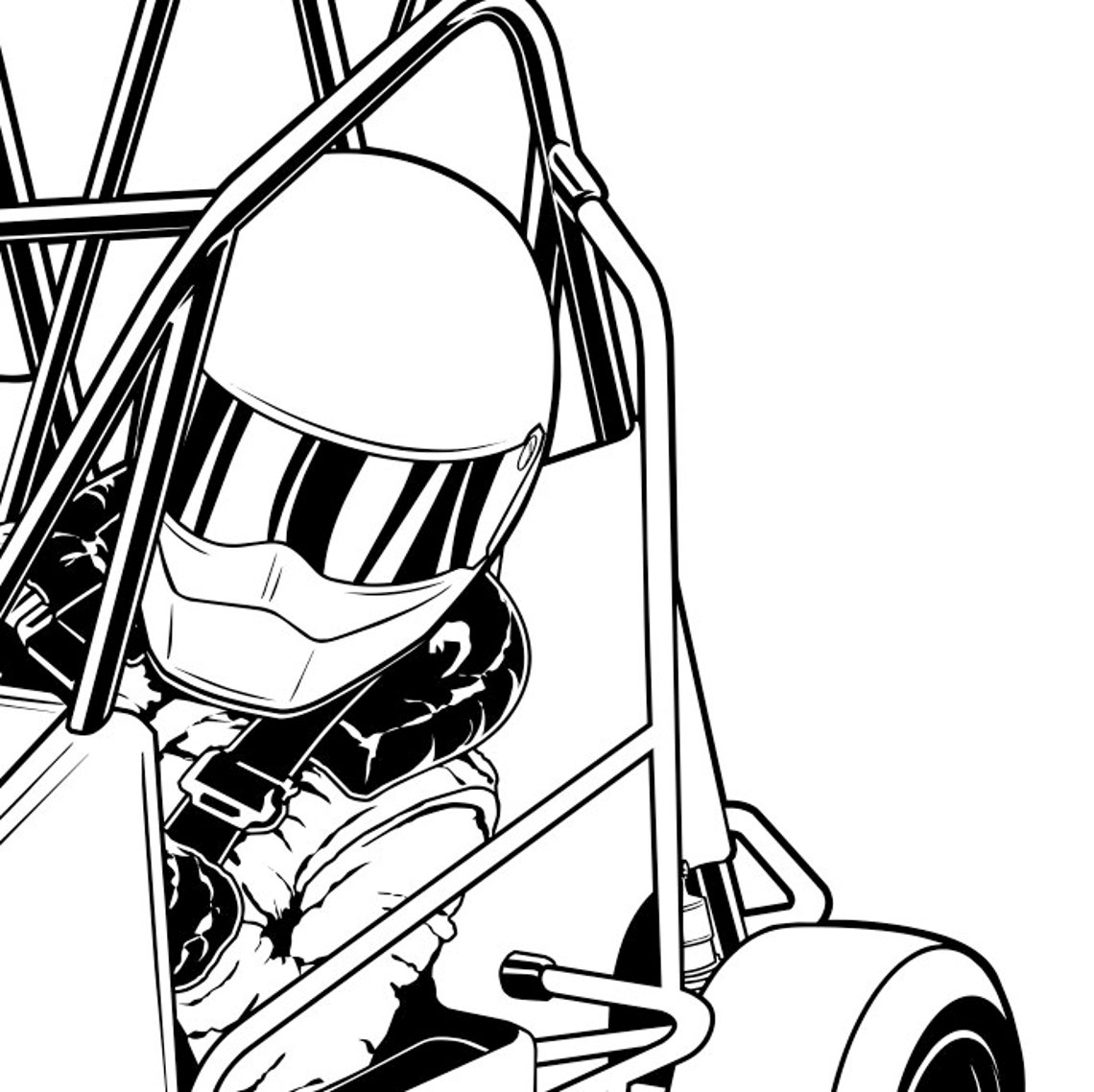 Quarter Midget Race Car Highly Detailed Vector Image in .svg .ai .pdf ...