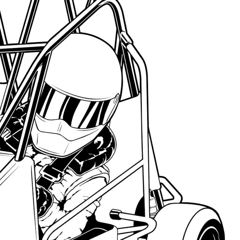 Quarter Midget Race Car Highly Detailed Vector Image in .svg .ai .pdf ...