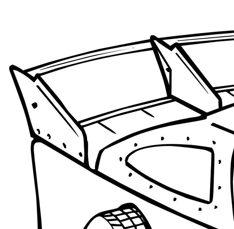 Cartoon Dirt Late Model Race Car Highly Detailed Vector Image in .svg ...