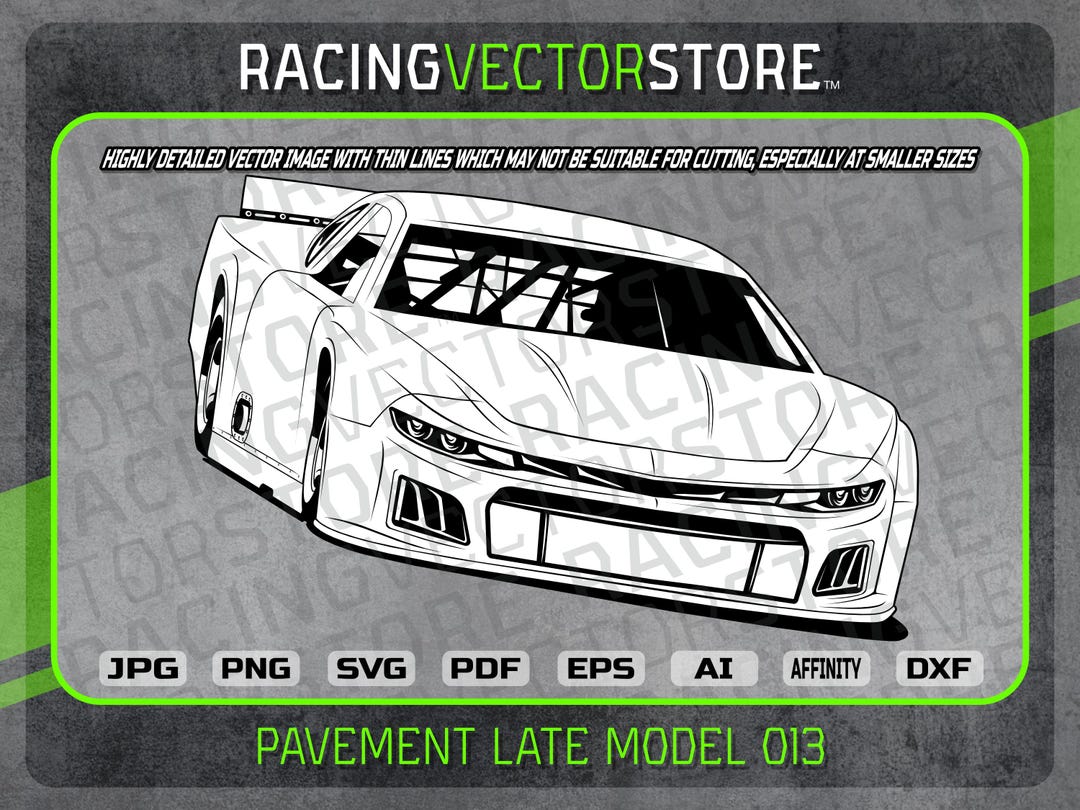 Pavement Late Model Race Car Highly Detailed Image in .svg .ai .eps ...