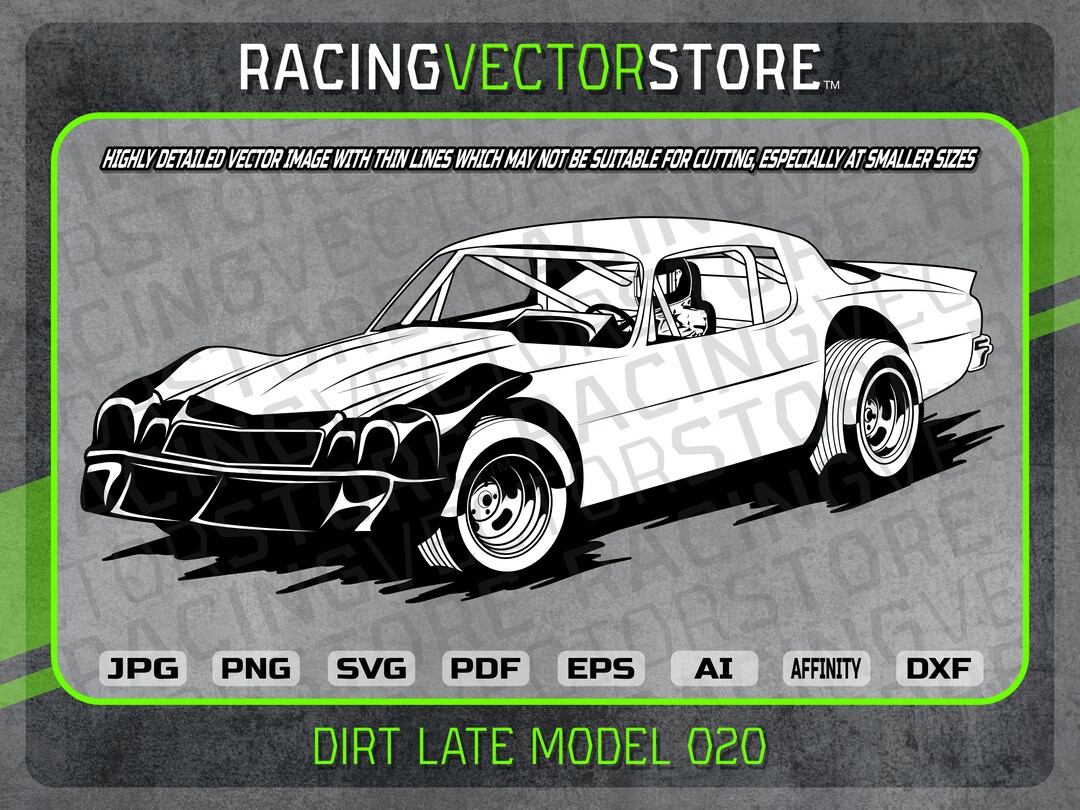 Dirt Late Model Street Stock Vintage 1980's Race Car Highly Detailed ...