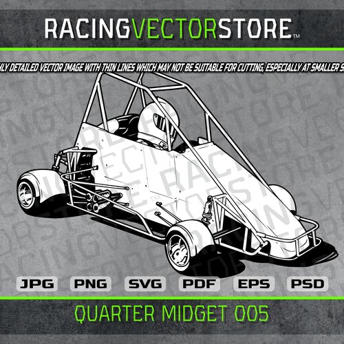 Dirt Midget Highly Detailed Image in .svg .ai .eps .pdf .png - Etsy