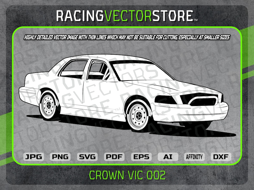 FORD Crown Victoria, Crown Vic Race Car Detailed Vector Clipart Image ...