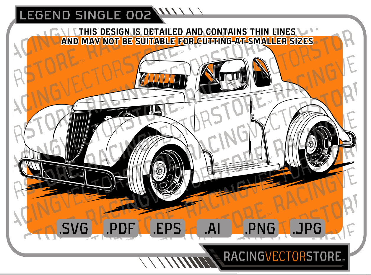 Legend / Dwarf Race Car Highly Detailed Vector Clipart Image in .svg ...