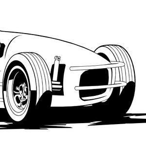 Dirt Track Midget Vintage Race Car Highly Detailed Vector Image in .svg ...