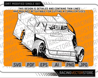 Late Model Dirt Race Car Image in Svg Ai Eps Pdf Png Jpg - Etsy