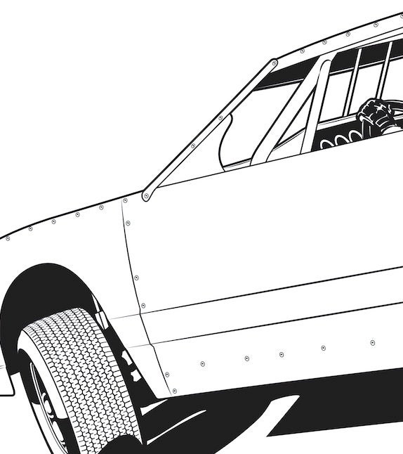 Dirt Track Street Stock Race Car Highly Detailed Vector Image in .svg ...