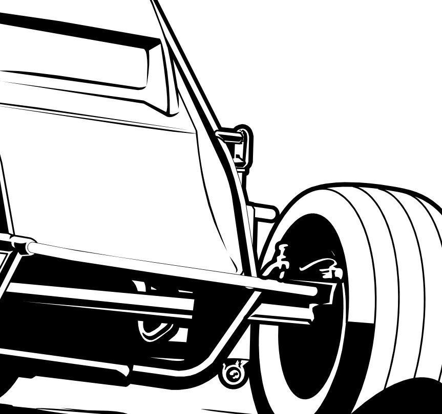 Dirt Micro Sprint Mini Sprint Race Car Highly Detailed Vector Image in ...