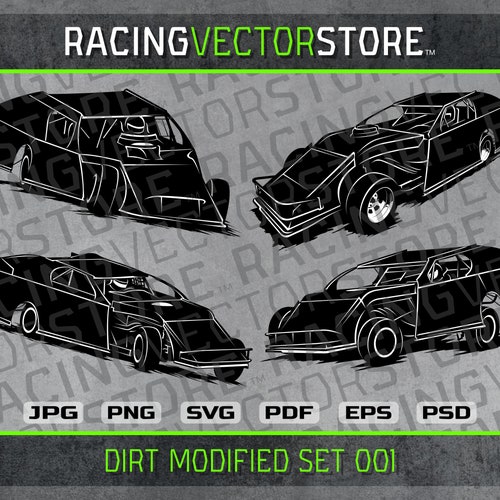 Late Model Dirt Race Car Image in Svg Ai Eps Pdf Png Jpg - Etsy