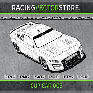 NASCAR Cup Race Car (next Gen) Detailed Vector Clipart Image in .svg ...