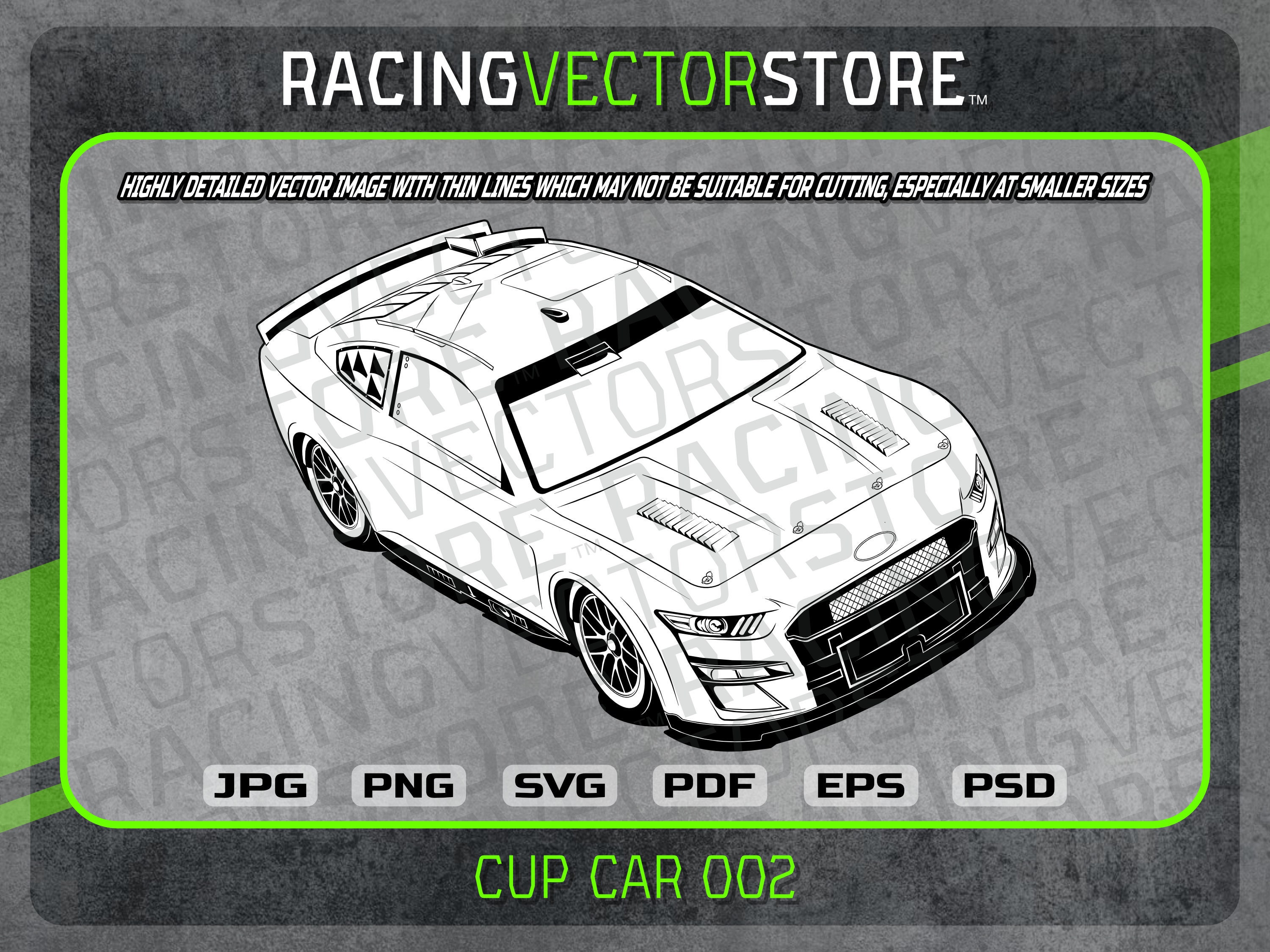 NASCAR Cup Race Car next Gen Detailed Vector Image in .svg .ai .eps ...