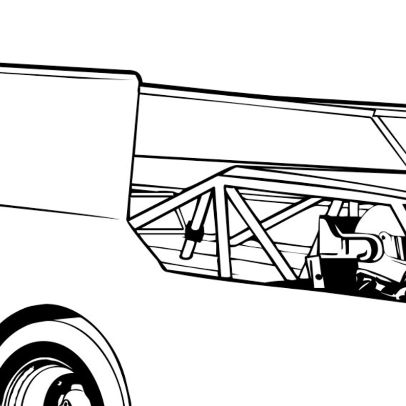 Outlaw Figure 8 Late Model Highly Detailed Vector Image in .svg .ai ...