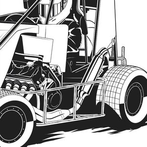 Dirt Micro Sprint Mini Sprint Race Car Highly Detailed Vector Image in ...