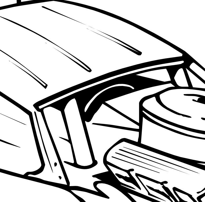 Cartoon Dirt Late Model Race Car Highly Detailed Vector Image in .svg ...