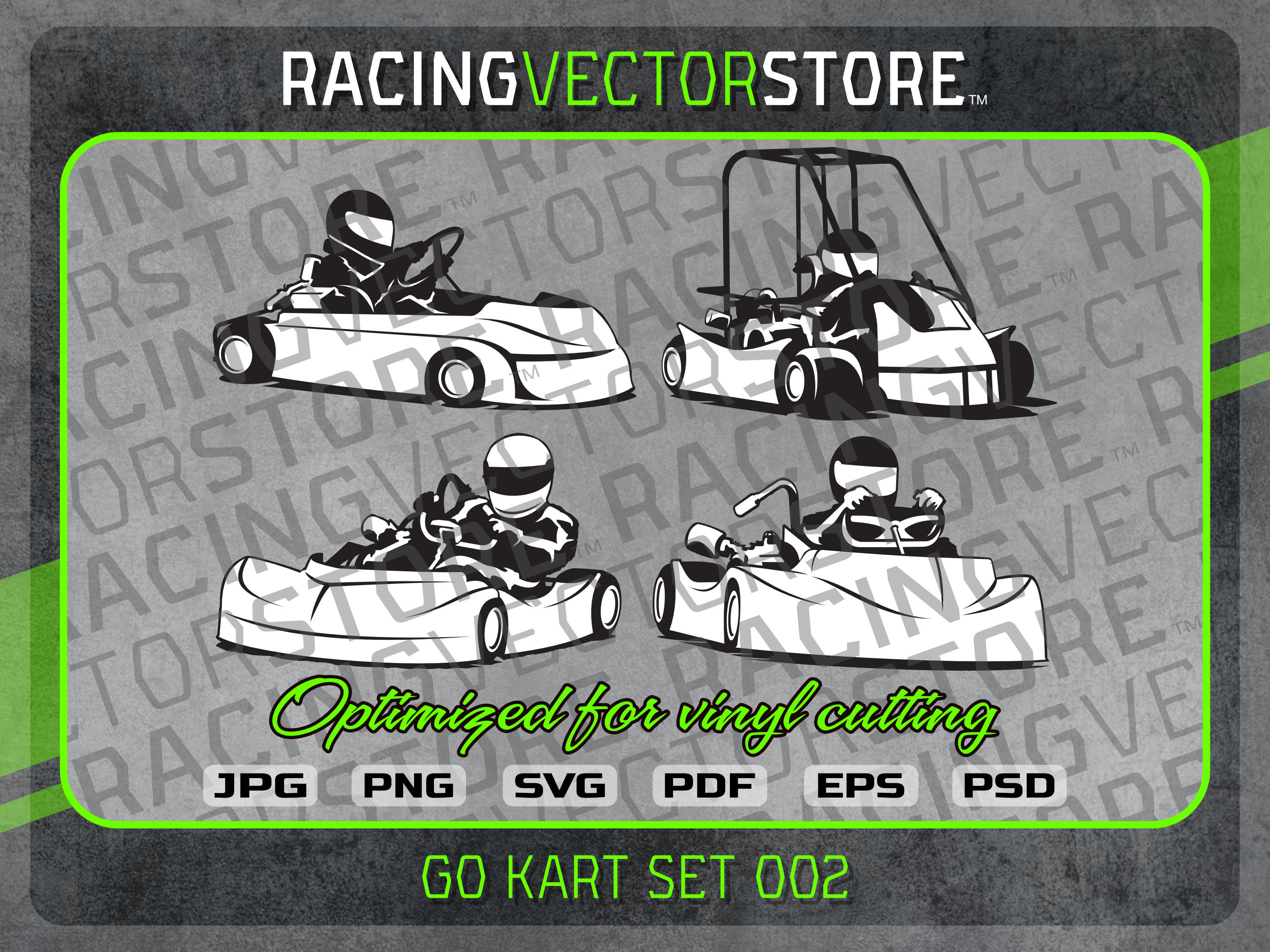 Go Kart Dirt Race Car Vector Clipart Image Cuttable in .svg. Eps. .pdf ...