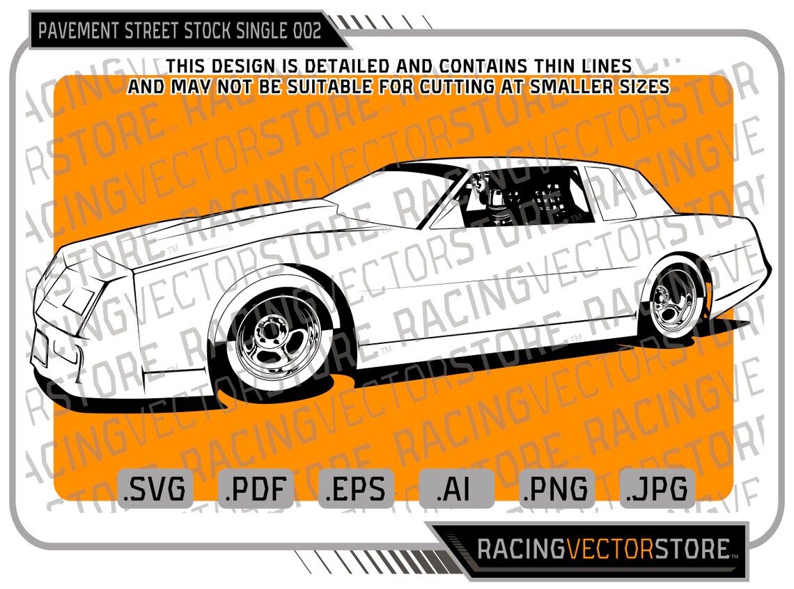 Pavement Street Stock Race Car Highly Detailed Vector Clipart Image in ...