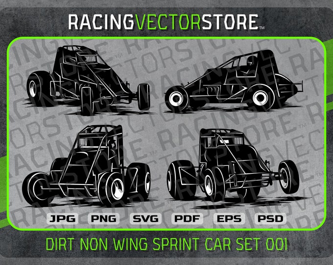 Dirt Track Svg, Dirt Racing Svg, Dirt Car Svg, Winged Car Svg - Etsy Canada