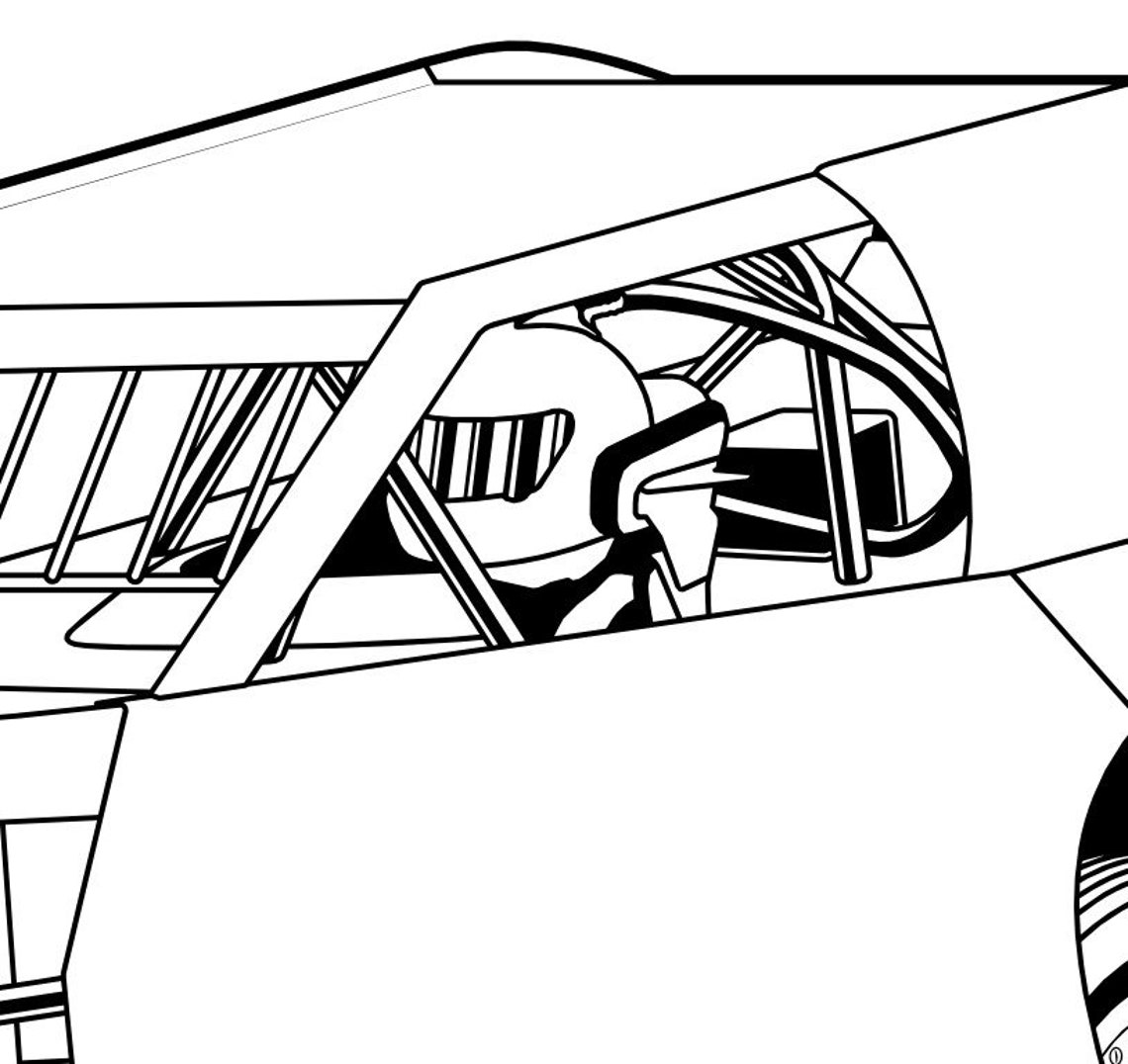 Dirt Modified Race Car Highly Detailed Vector Image in .svg .eps .pdf ...