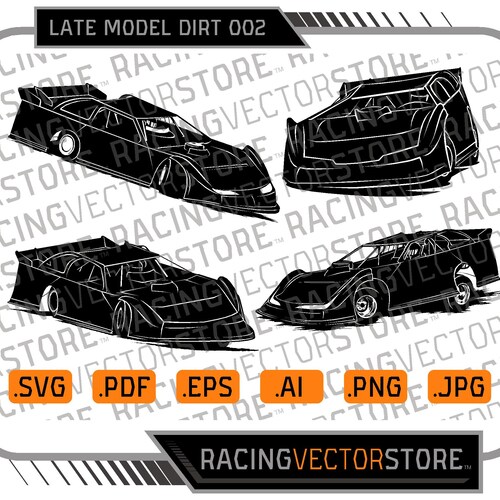 Pavement Late Model Race Car Highly Detailed Vector Image in - Etsy