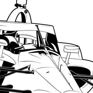 Indy 500 Race Car Indycar Highly Detailed Vector Clipart Image in .svg ...