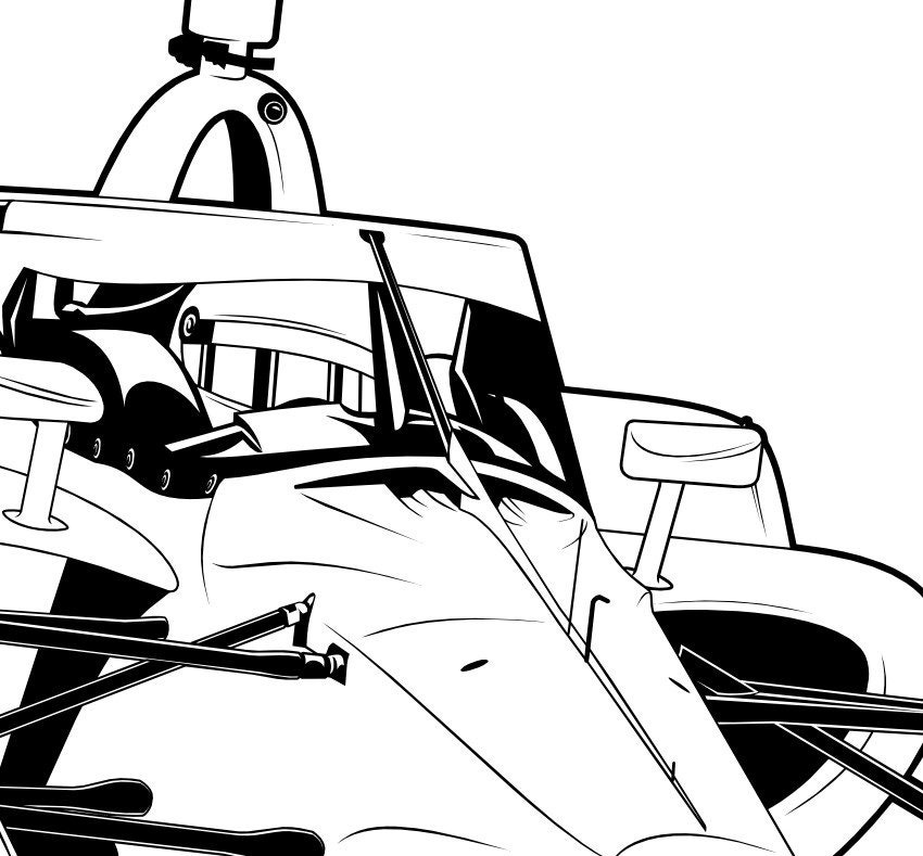 Indy 500 Race Car Indycar Highly Detailed Image in .svg .ai .eps .pdf ...