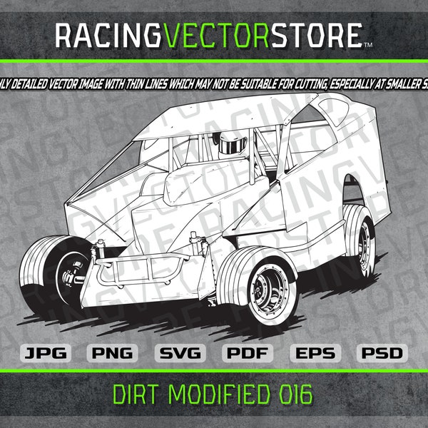 Dirt Track Modified Car Svg - Etsy