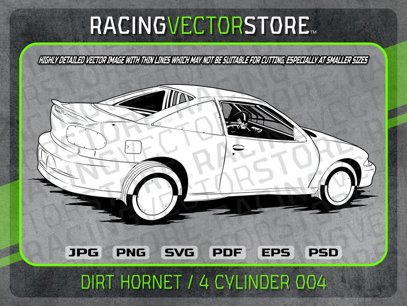 Dirt Hornet 4 Cylinder Race Car Highly Detailed Vector Image in .svg ...