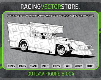 Cartoon Dirt Late Model Race Car Highly Detailed FULL COLOR Clip Art ...