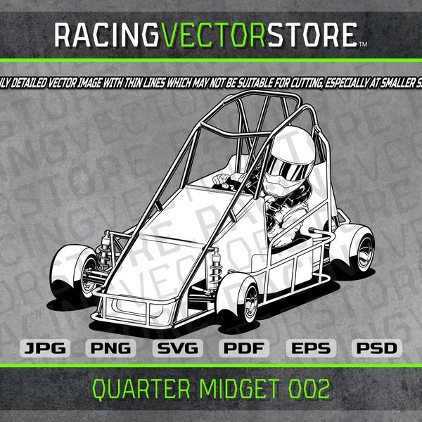 Quarter Midget Vector - Etsy