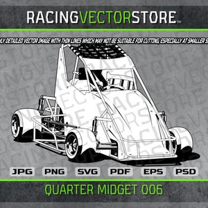 Quarter Midget Race Car Highly Detailed Vector Clipart Image in .svg ...